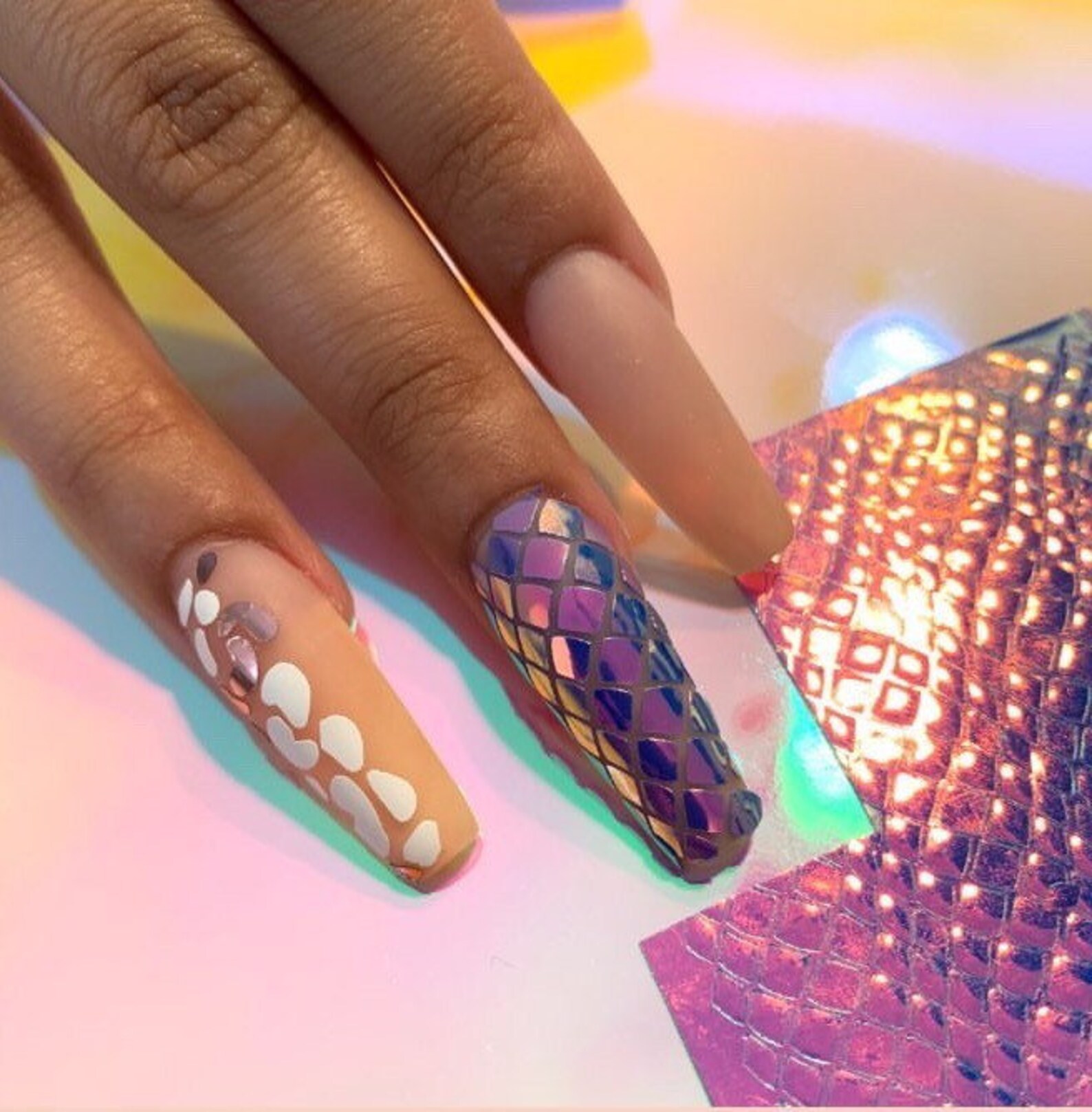 Snake Skin Nail Decals Snake Skin Nail Art Snake Skin Nail | Etsy