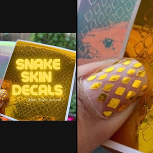 Snake Skin Nail Decals | Snake Skin Nail Art | Snake Skin Nail Stickers ...