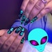 Alien Nail Art Sticker Green Holographic Nail Decal for - Etsy