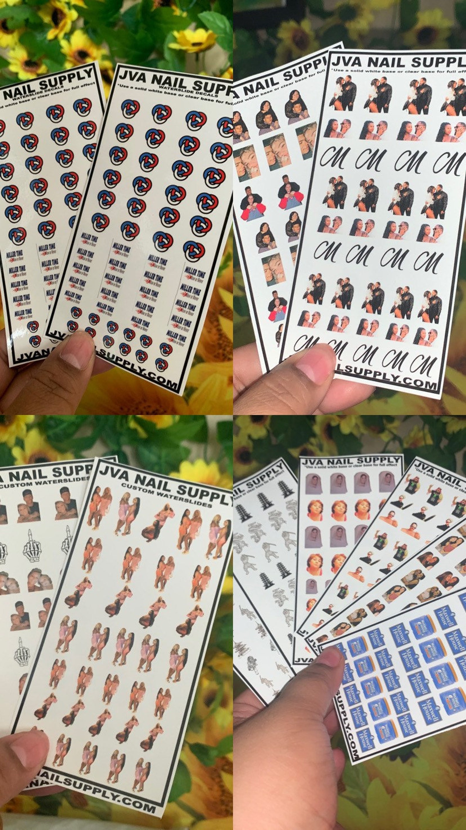 Custom Nail Art Waterslide Decals Custom Water Decals for - Etsy