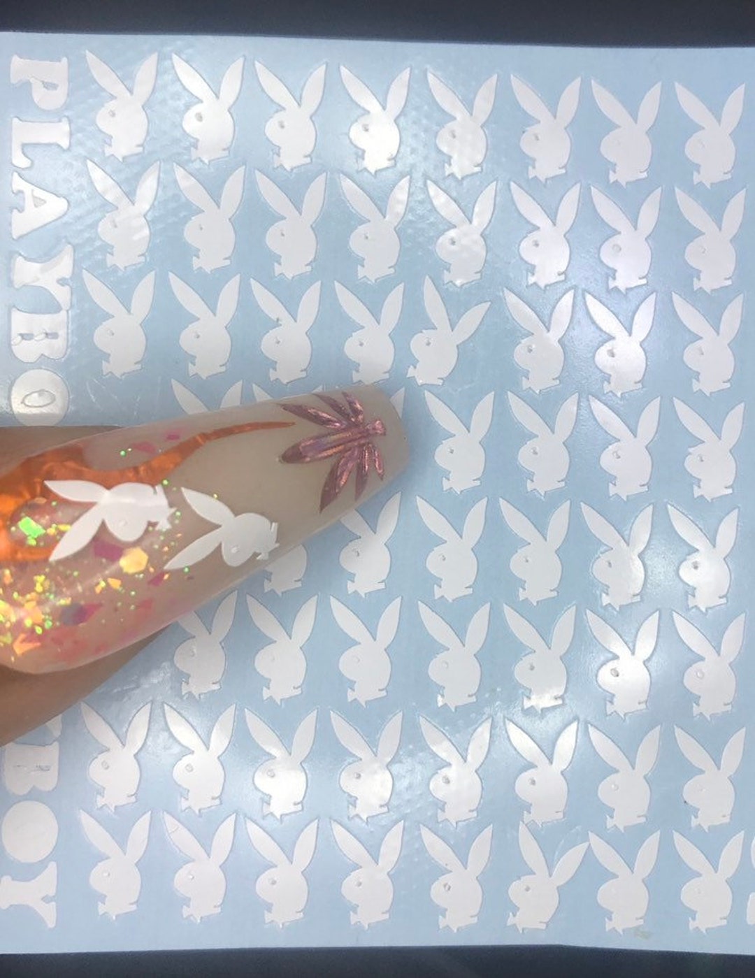 Bunny Nail Decals Bunny Stickers Bunny Nail Art - Etsy