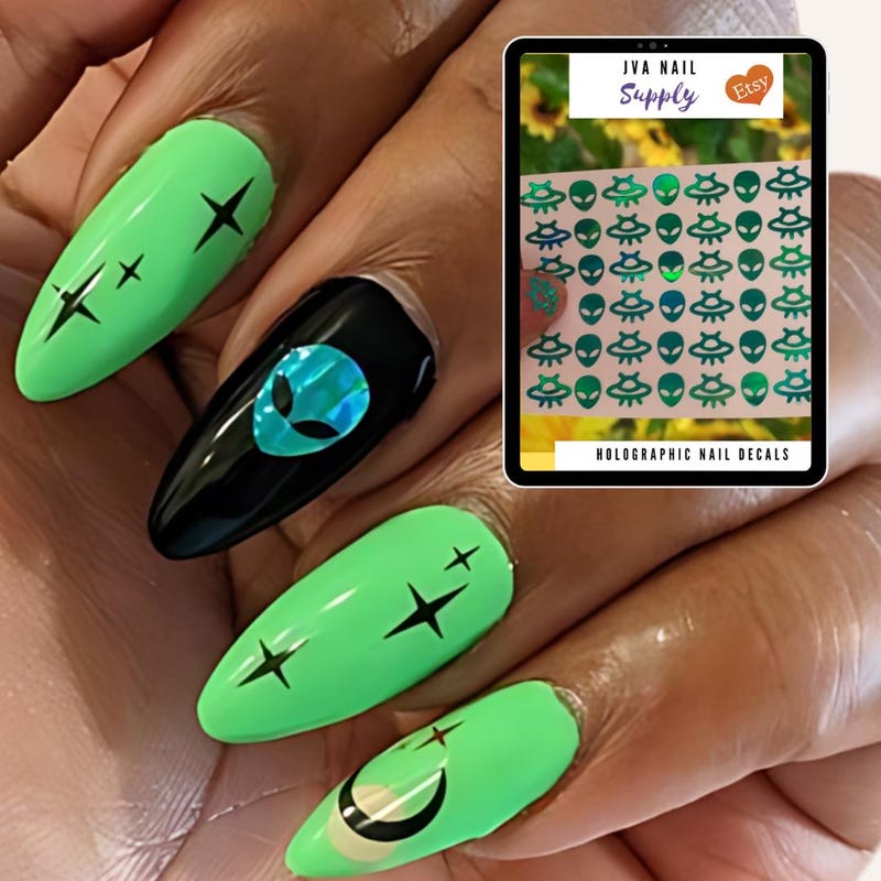 Alien Nails - Etsy
