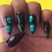 Alien Nail Art Sticker Green Holographic Nail Decal for - Etsy
