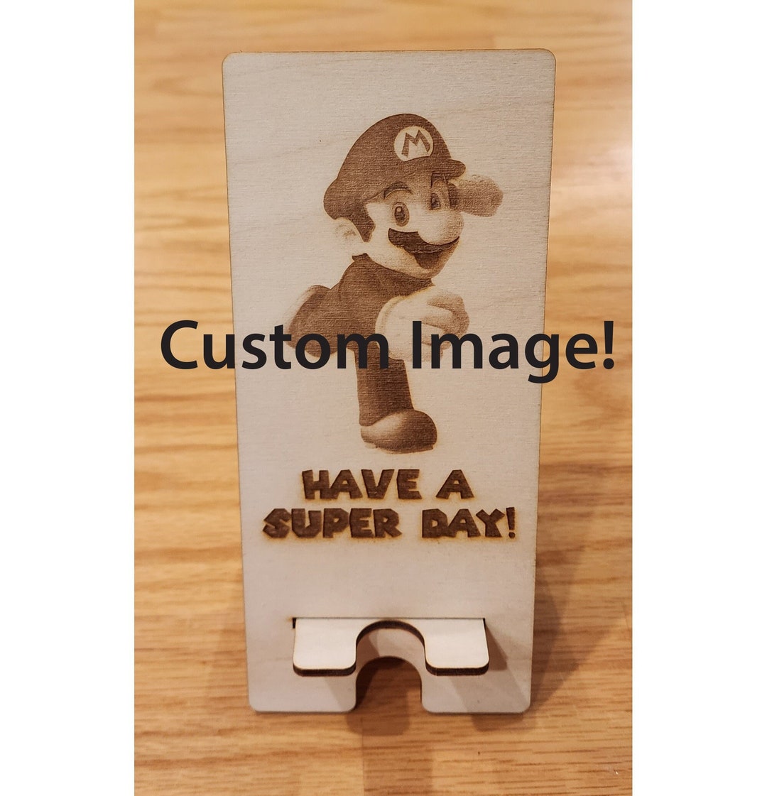 Custom Engraved Wood Phone Stand - Etsy