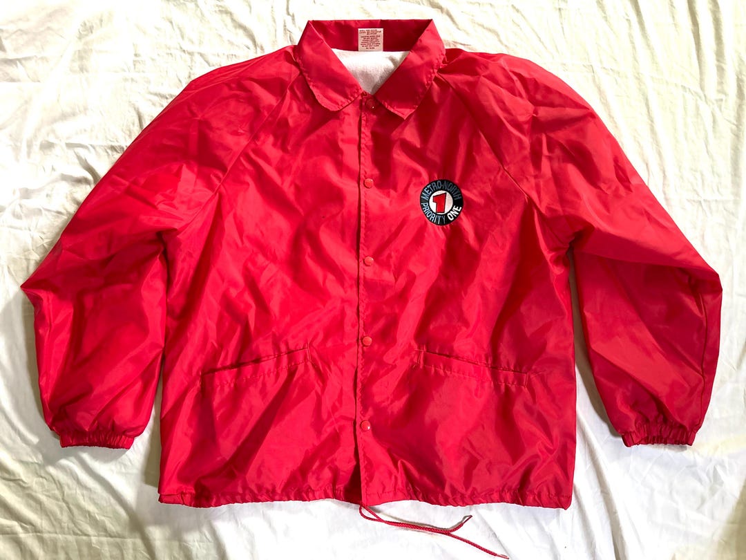 Vintage “metro North Priority One” Windbreaker Coat Mens Size XL - Etsy