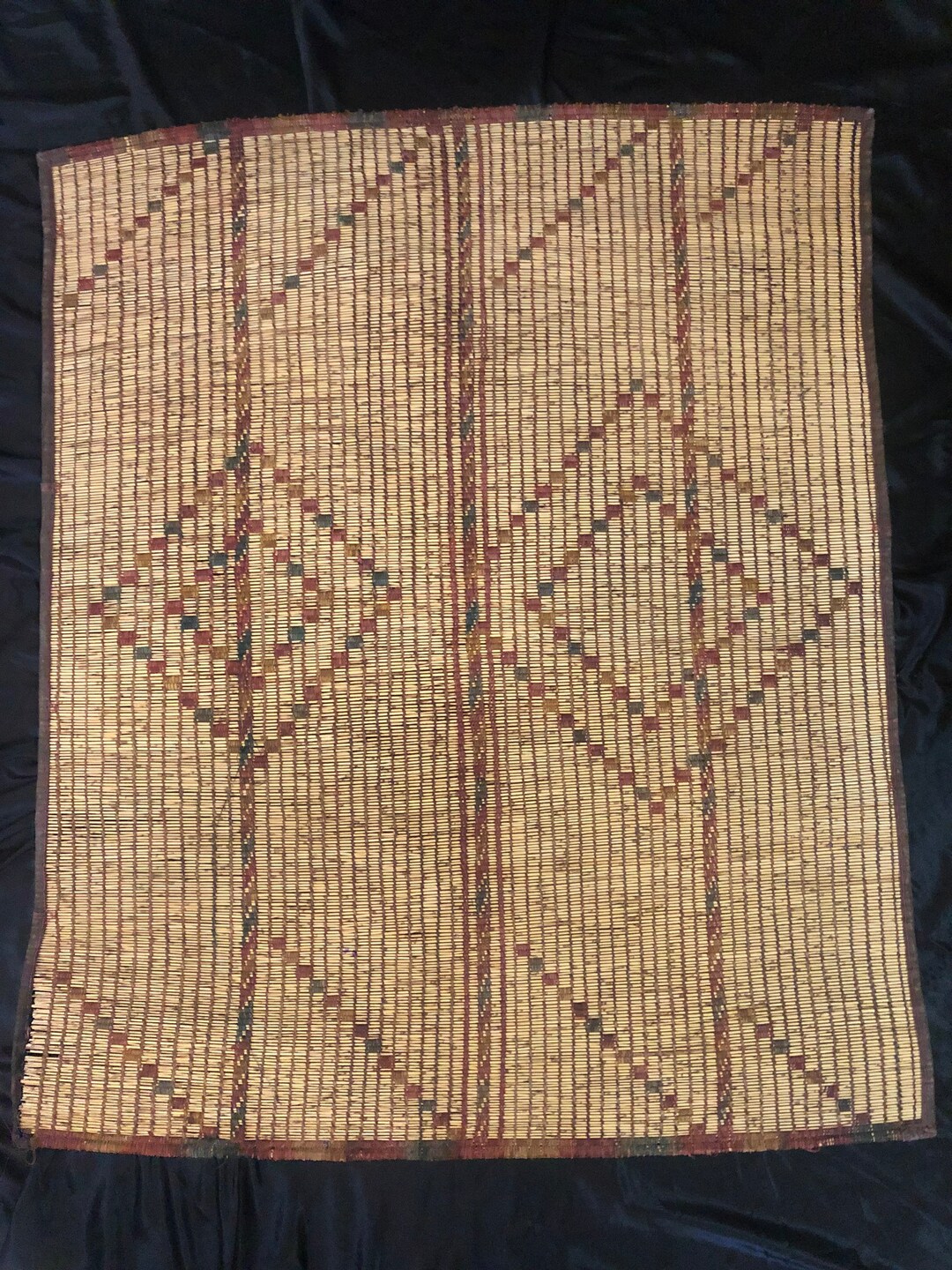 Small Vintage Handmade Tuareg Mat Area Rug 120 Cm 116 Cm Authentic ...