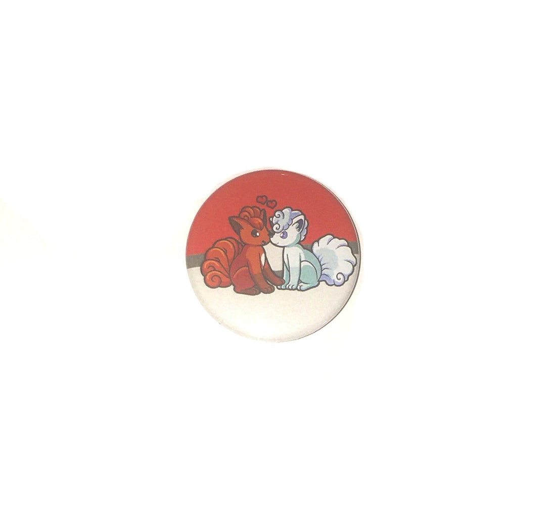 Vulpix Love Pin Button / Pokemon / Alolan and Kantonian Forms - Etsy