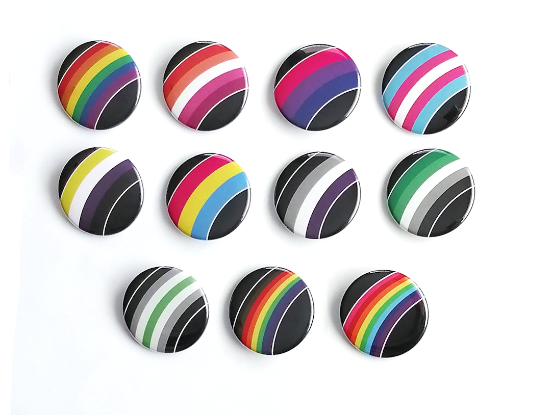 Pride Flag Rainbow Pin Buttons | LGBTQ, Pride Merch - Etsy
