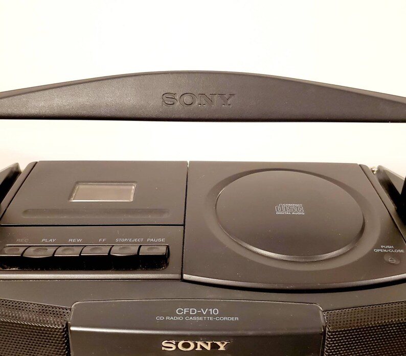 Sony Cfd-v10 Cd Cassette Boombox Portable Stereo Am/fm Radio - Etsy