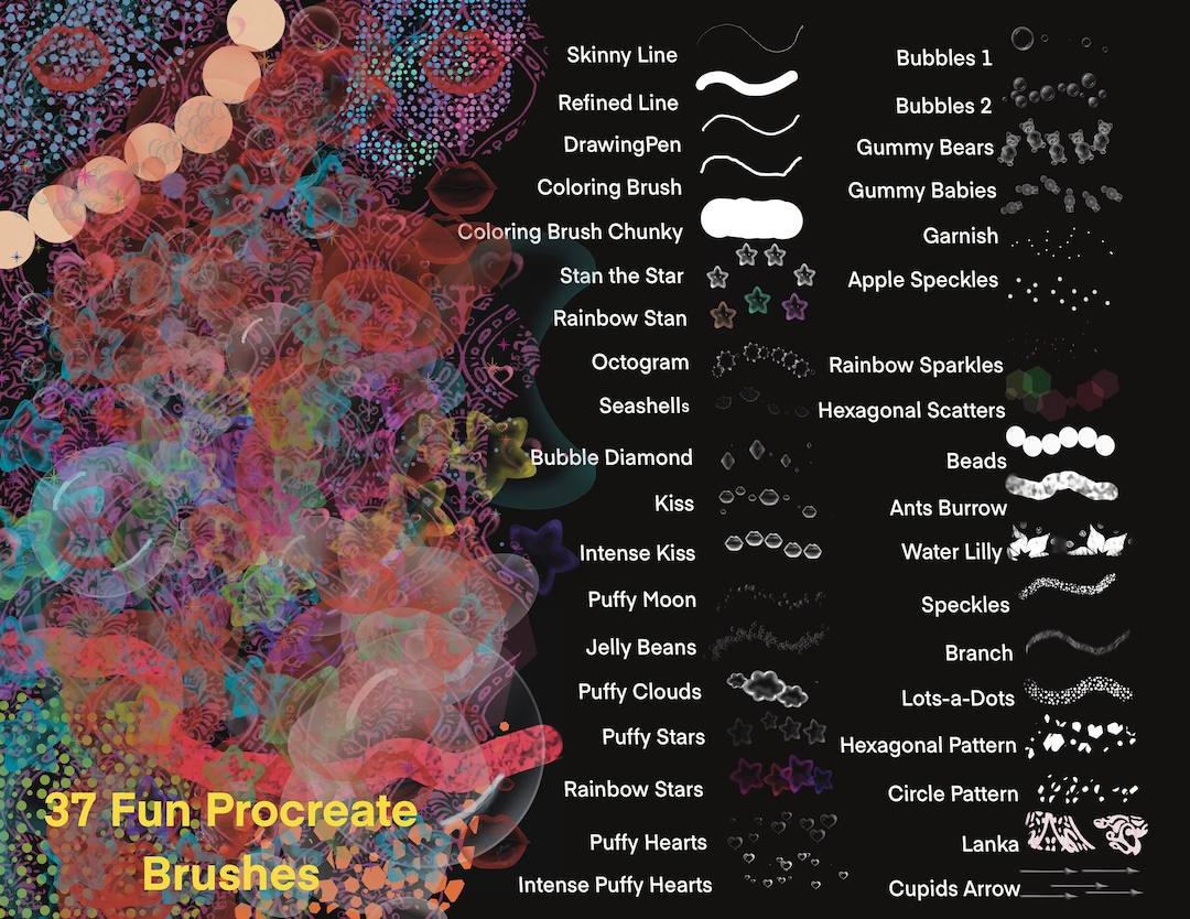Procreate Brushes Puffy Brushes Texture Brushes Backgrounds ...