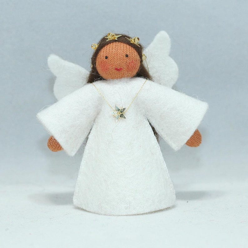 Little Christmas Star Angel Waldorf Doll Hanging Ornament - Collectible ...
