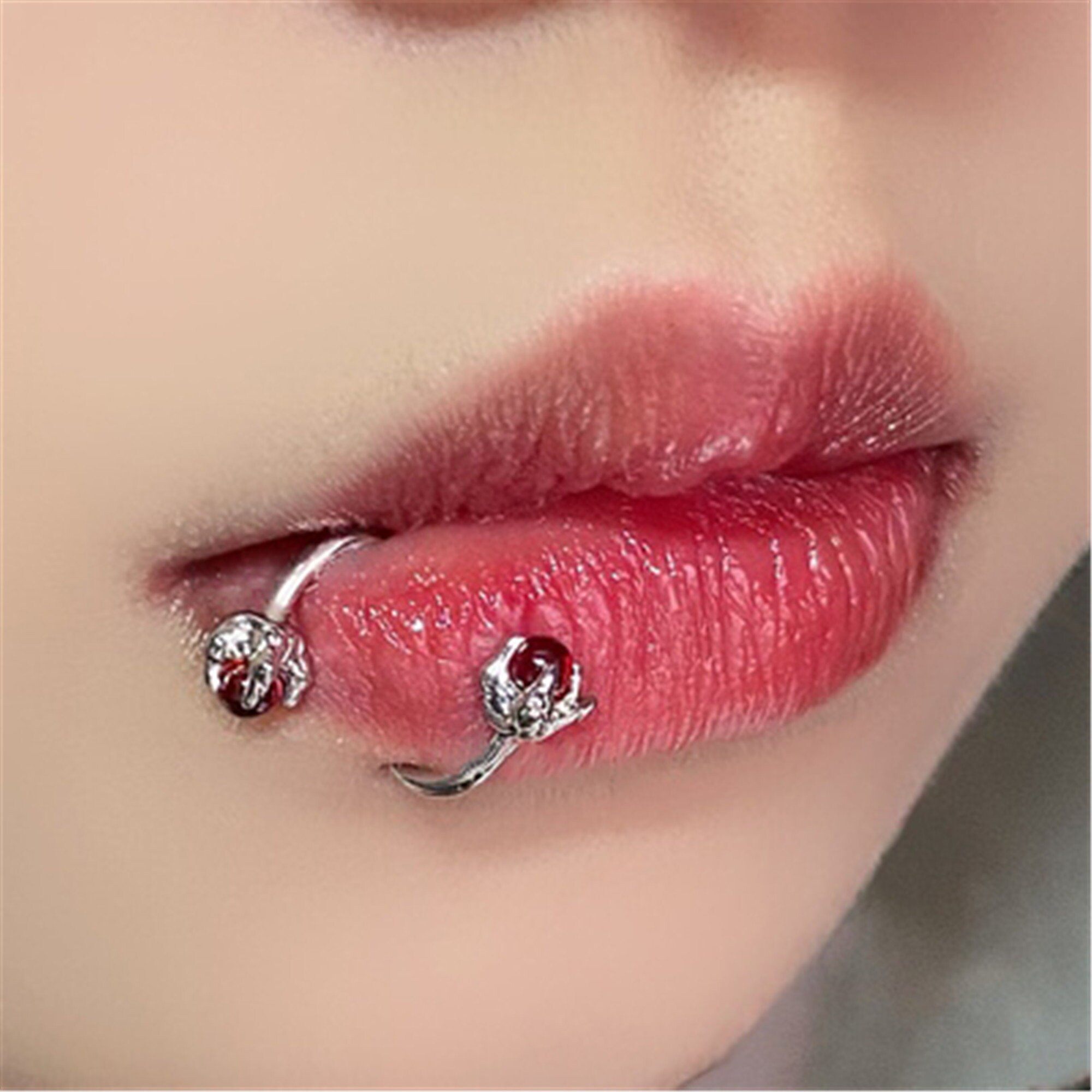 S-shaped Law Lip Ring Lip Piercing Sweet Gem Lip Ring Nose - Etsy