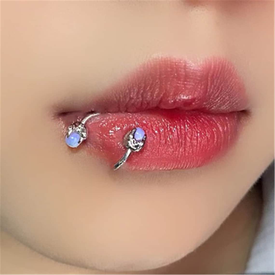 S-shaped Law Lip Ring Lip Piercing Sweet Gem Lip Ring Nose - Etsy