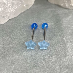 Cute Star Tongue Piercing, Acrylic Tongue Ring, Titanium Steel Tongue ...