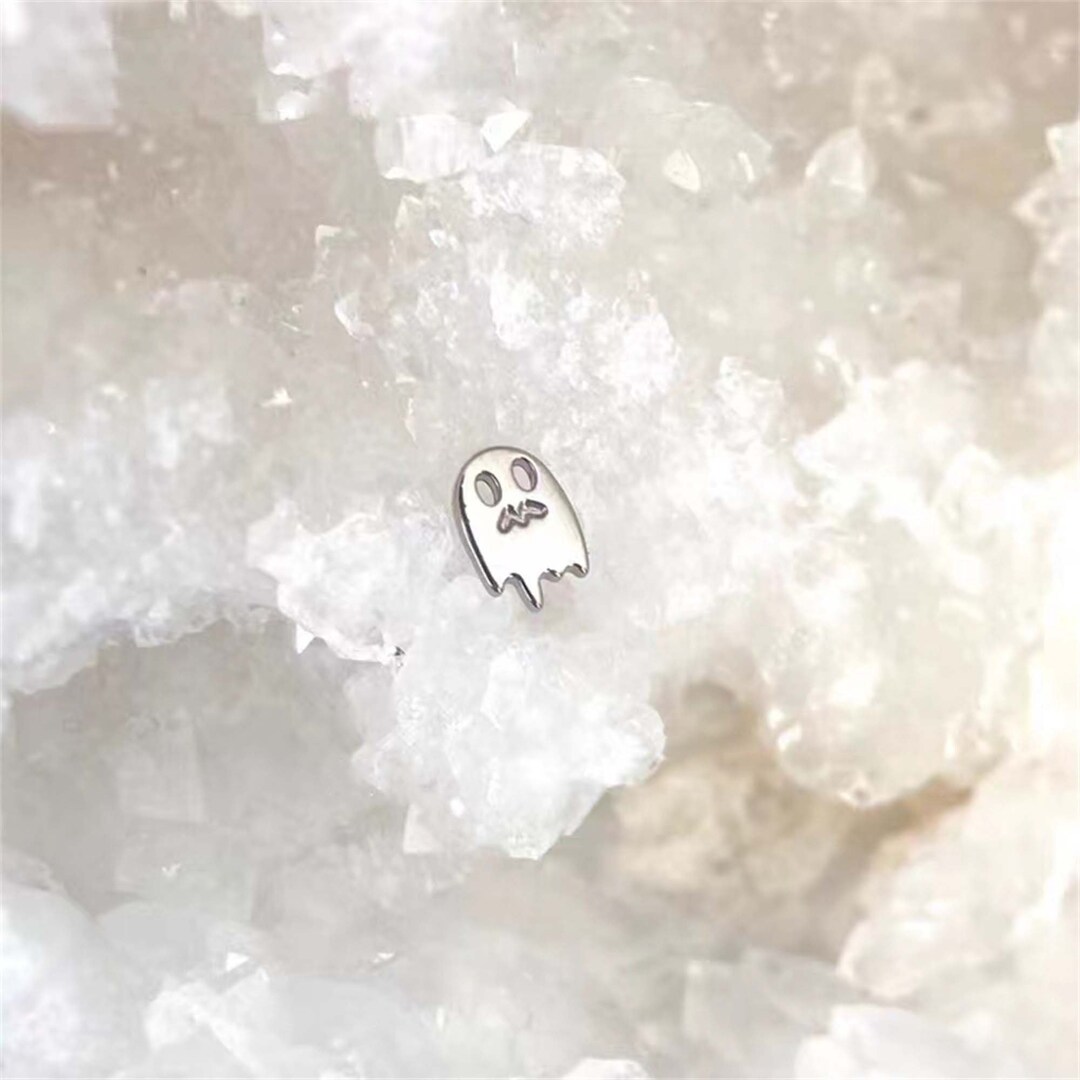 Ghost Lip Piercing Halloween Lip Stud Nose Ring Eyebrow - Etsy