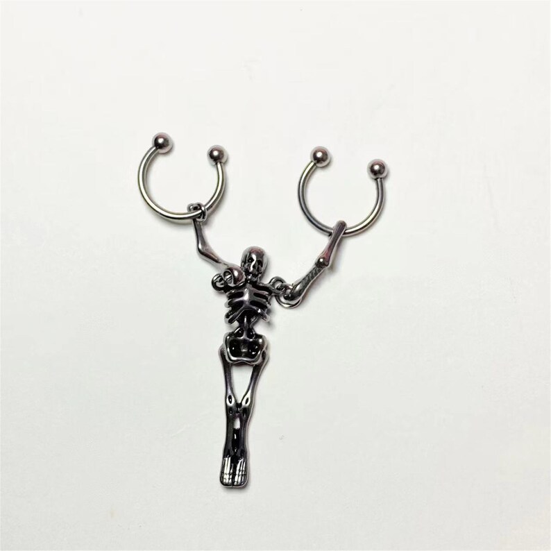 Human Skeleton Demon Horseshoe Lip Ring Eyebrow Ringtongue - Etsy