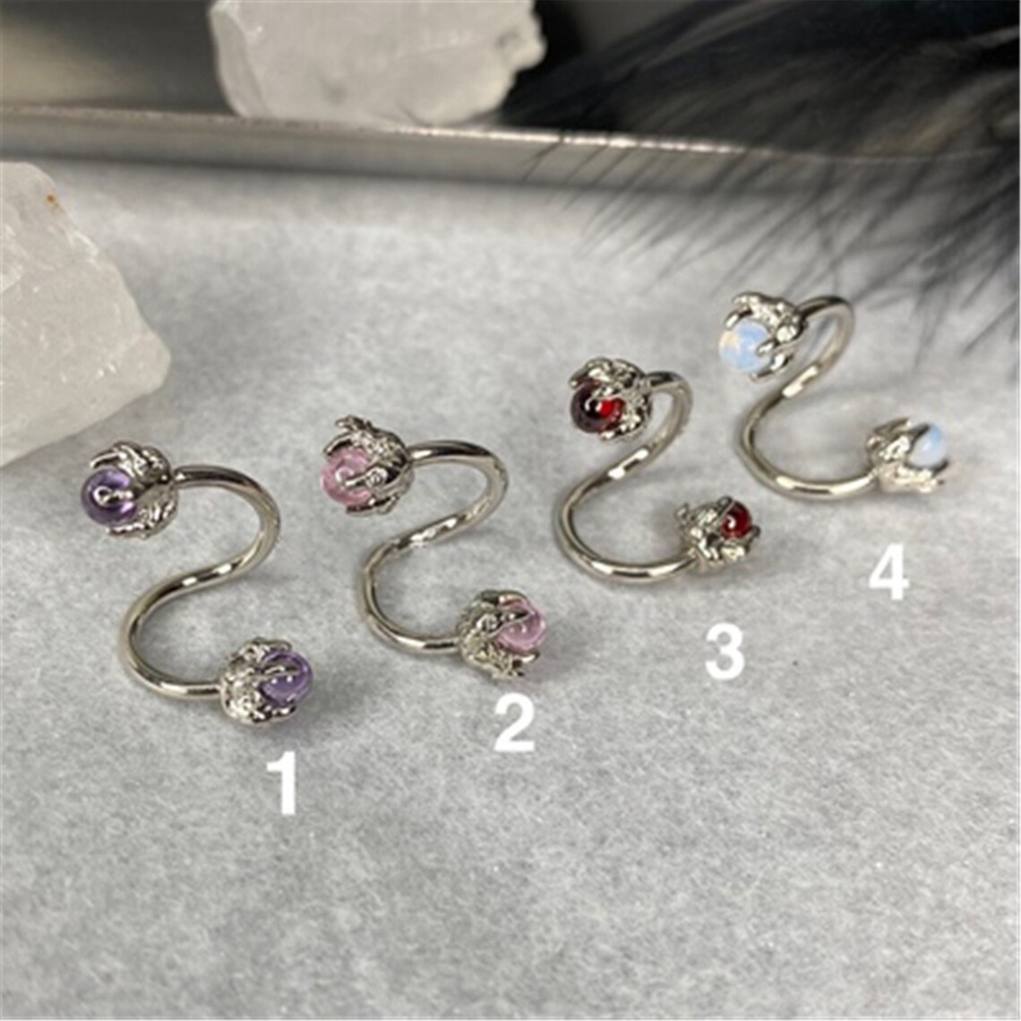 S-shaped Law Lip Ring Lip Piercing Sweet Gem Lip Ring Nose - Etsy