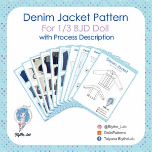 DOLL DENIM JACKET, Doll Clothes Patterns Pdf, Doll Jean Jacket, Smart ...