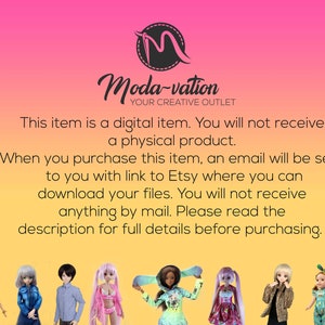 Long Sleeve Raglan Top Sewing Pattern for MDD Side. Mini Dollfie Dream ...