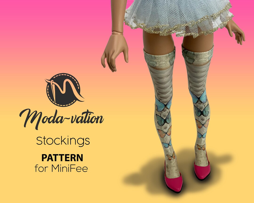 Minifee Stockings Pattern. Doll Clothes, Minifee Pattern,diy Doll Project, Digital Download, MSD ...