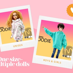 Oversized Hoodie Pattern for Smart Doll, SMD Boys, Diana Dollshe and ...