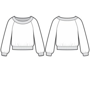 Long Sleeve Raglan Top Sewing Pattern for MDD Side. Mini Dollfie Dream ...