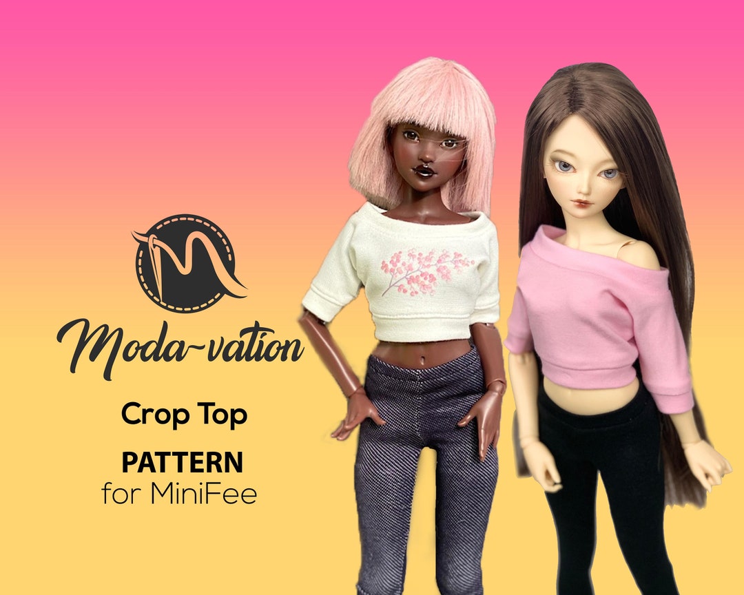 Minifee Doll Clothes, Crop Top Pattern, Minifee Pattern,diy Doll Project, Digital Download, Doll ...