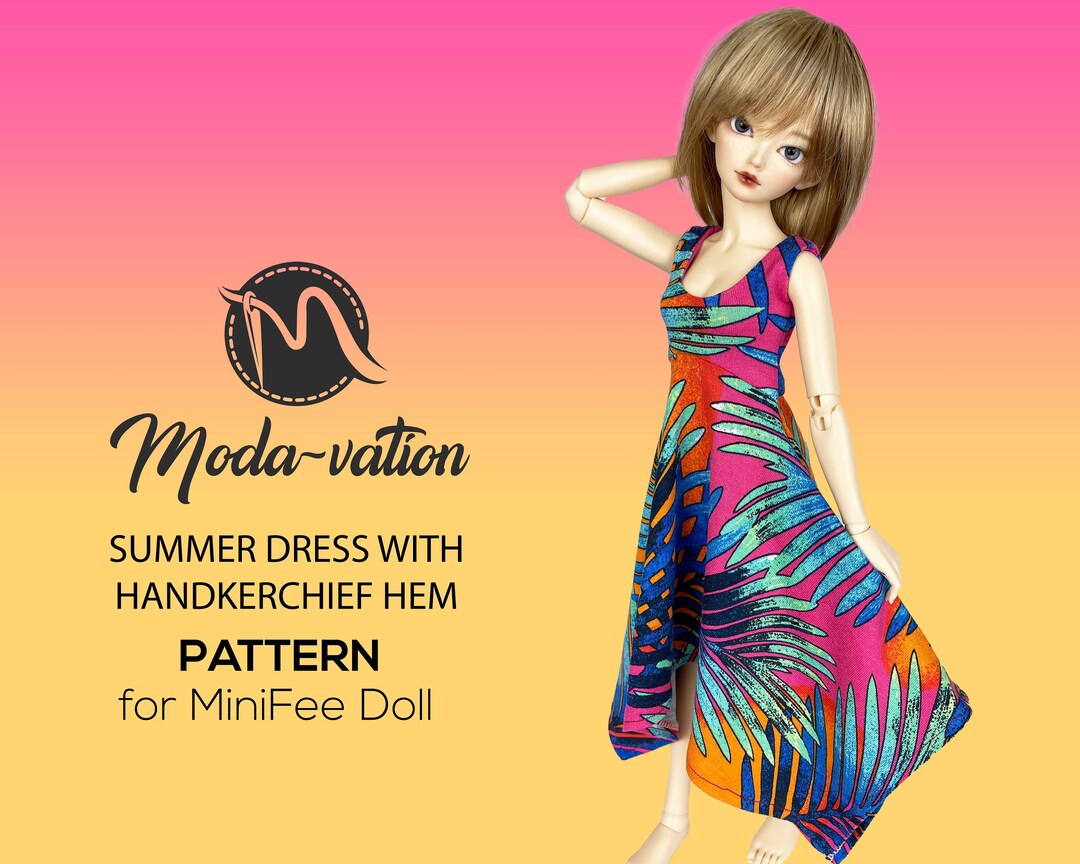 Sewing Pattern Minifee Summer Dress. Doll Clothes Patterns Pdf, Fits ...