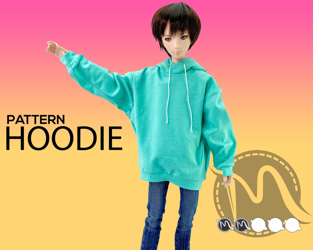 Smart Doll Oversized Hoodie Pattern for SMD Boys and Diana Dollshe. PDF ...