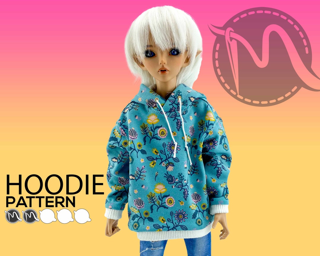 Minifee Doll Oversized Hoodie Pattern. PDF File. Doll Clothes Patterns ...