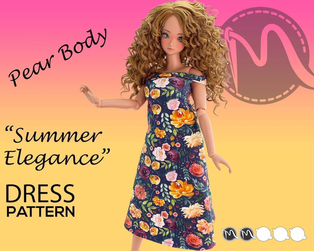 Smart Doll PATTERN Bundle. for Pear Body Smart Doll. Summer Elegance ...