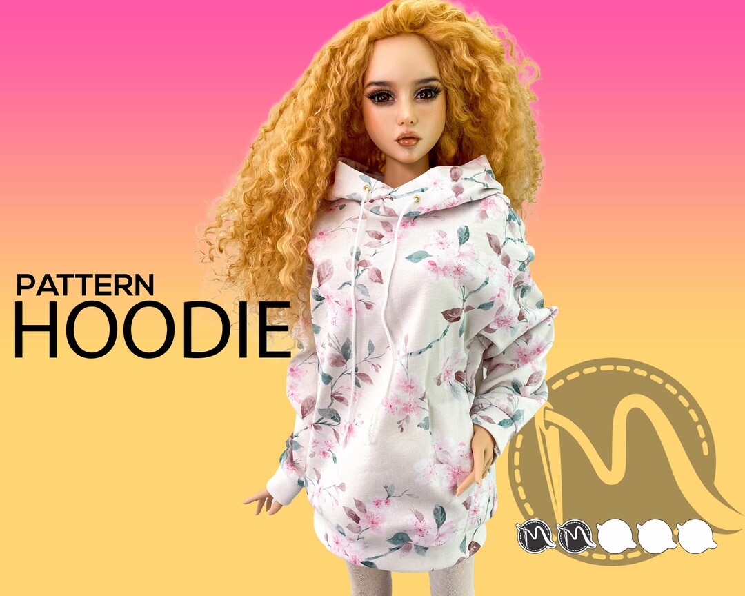 Smart Doll Oversized Hoodie Pattern for SMD Boys and Diana Dollshe. PDF ...