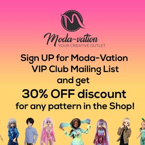 Long Sleeve Raglan Top Sewing Pattern for MDD Side. Mini Dollfie Dream ...