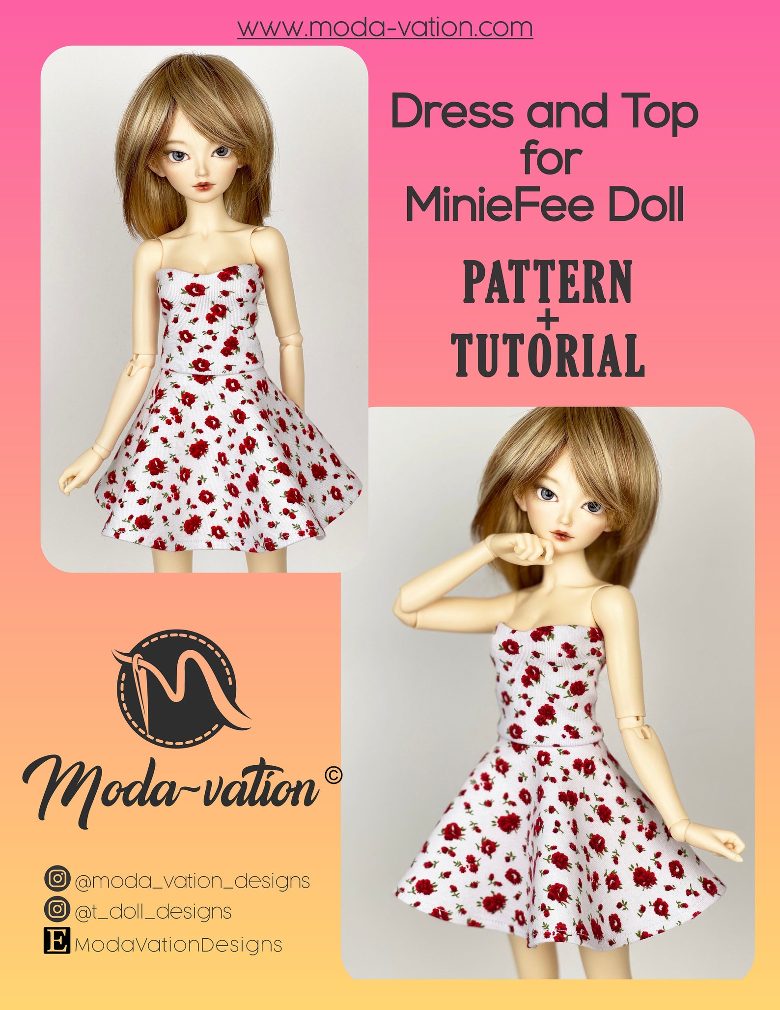 Minifee Doll Dress and Top. Doll Clothes Pattern PDF. Minifee - Etsy