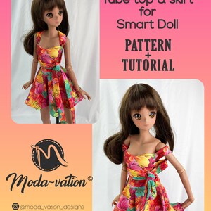 Dress and Top PATTERN for Smart Doll. Step by Step Tutorial. Doll ...