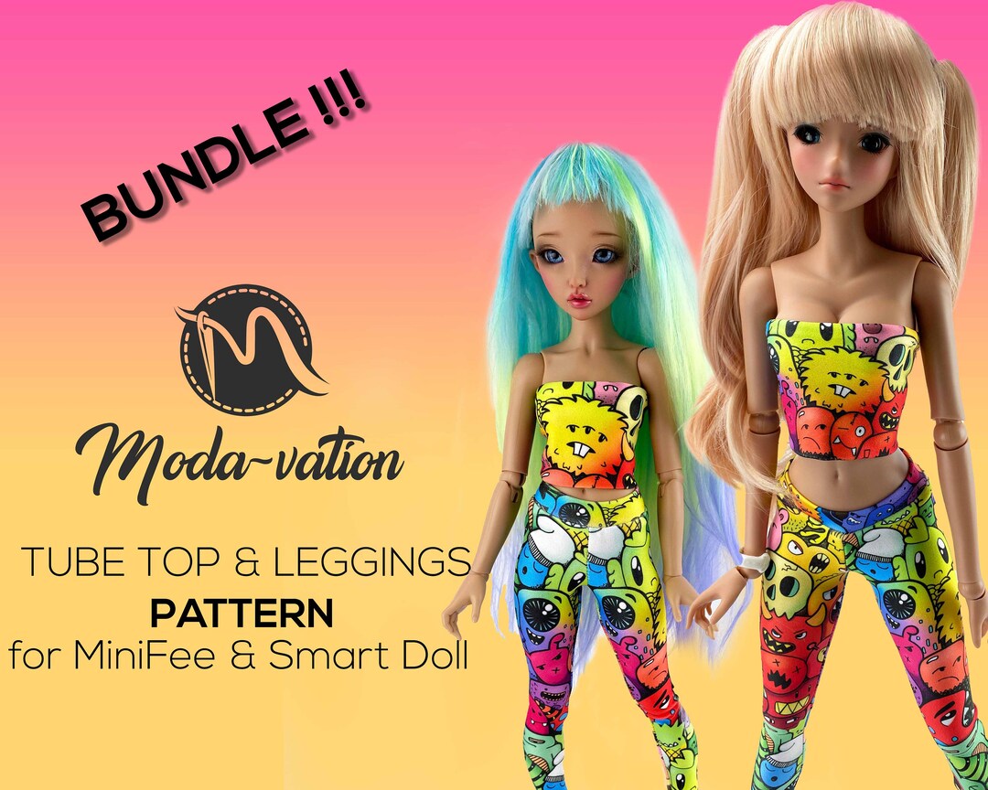 Minifee & Smart Doll Clothes Pattern: Tube Top and Leggings (PDF ...