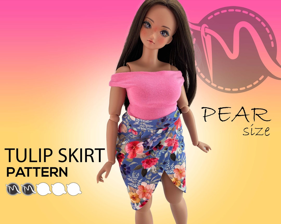 Smart Doll Pear Body PATTERN. Tulip Skirt Pattern for Smartdoll. PDF ...
