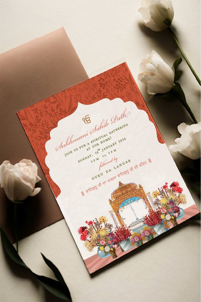Sukhmani Sahab Invite I Sikh Pre-wedding Invitation - Etsy