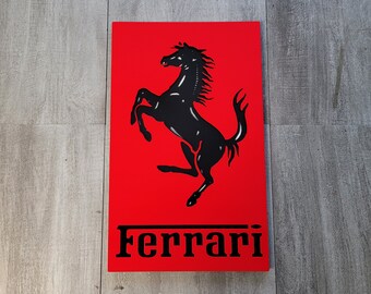 Ferrari Wall Sign | Etsy