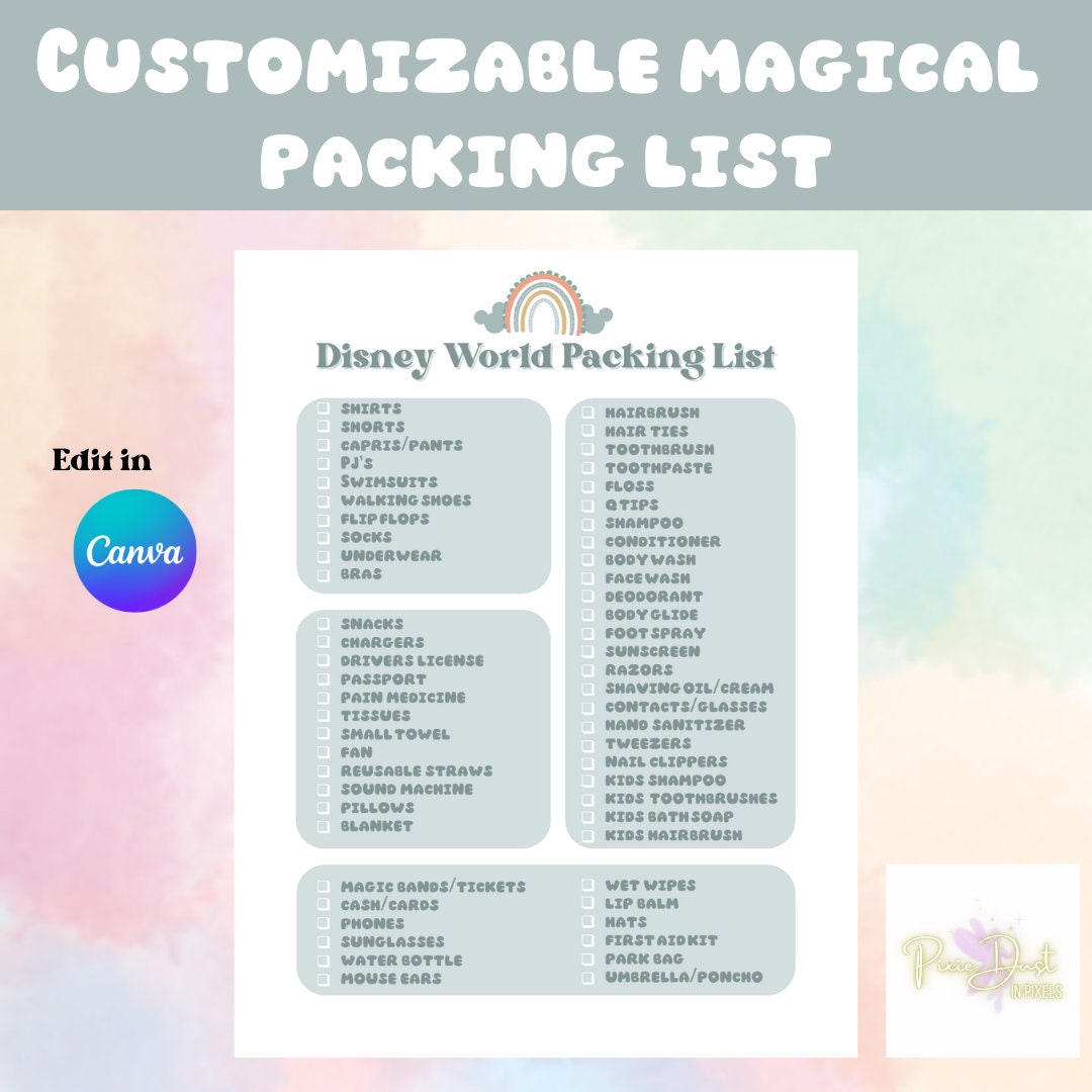 Blue Simple Neutral Digital File Printable Customizable Magical Packing ...