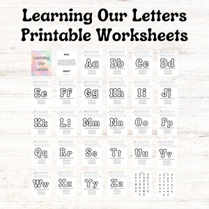 PRINTABLE PDF File Learning Our Letters for Children Kids Coloring ...