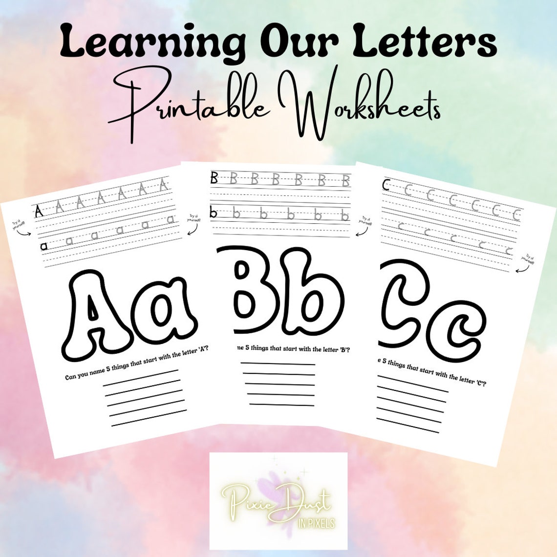 PRINTABLE PDF File Learning Our Letters for Children Kids Coloring ...
