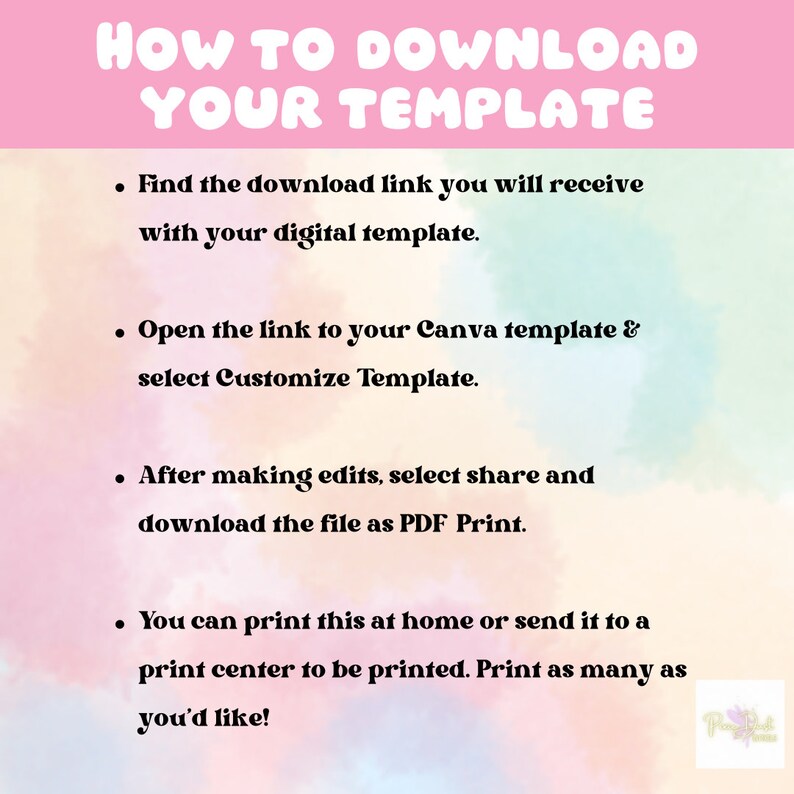 Pink Simple Digital File Printable Customizable Magical Packing List ...