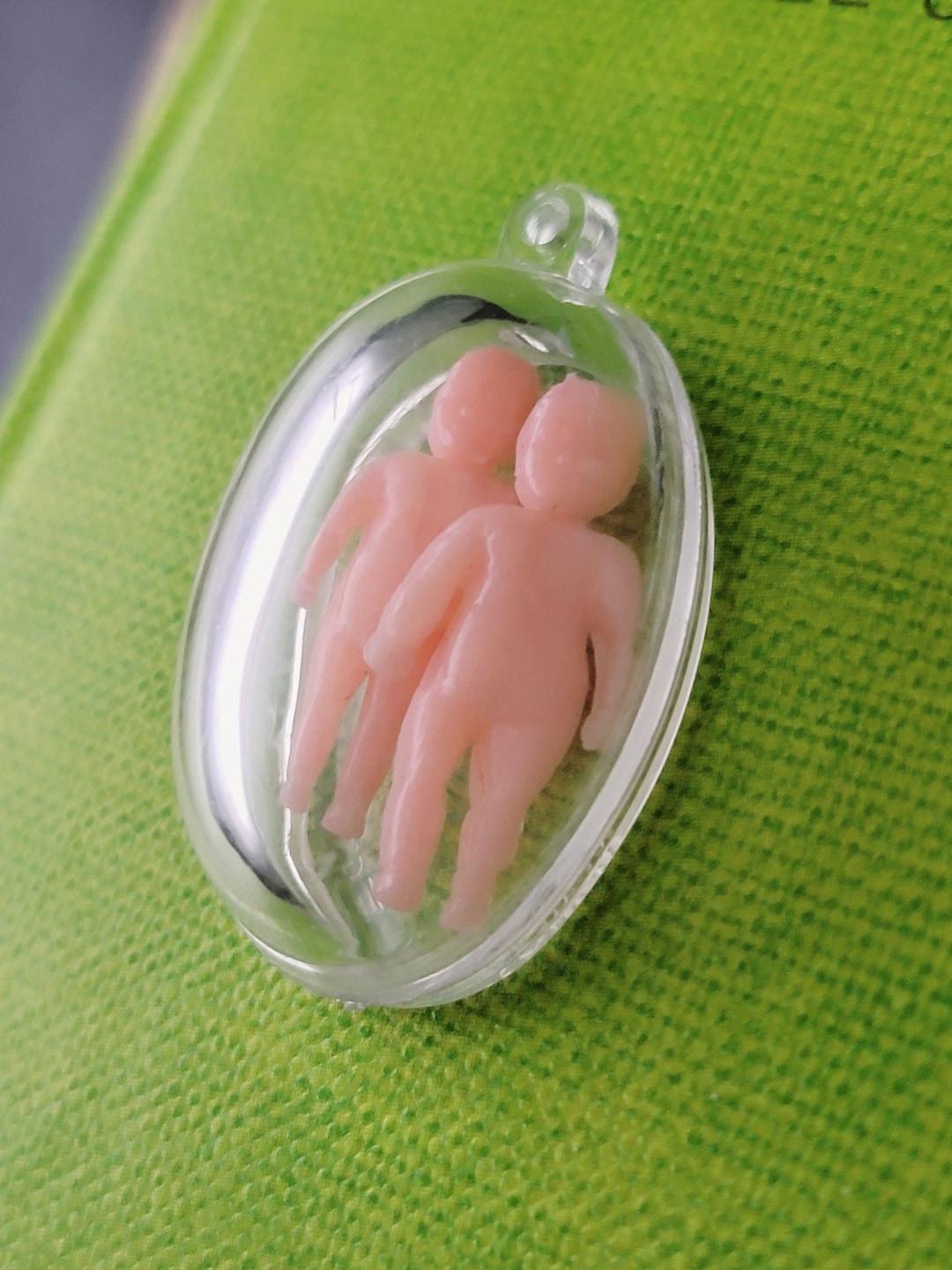 Vintage Miniature Plastic Twin Babies in Plastic Bubble Locket ...