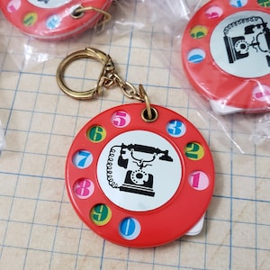 One Address Book Keychain (1pc) Vintage Rotary Phone Keyring Mini ...