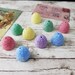 9 Vintage Plastic Gumdrop Beads Blowmold Fake Sugar Coated Spice Drops ...