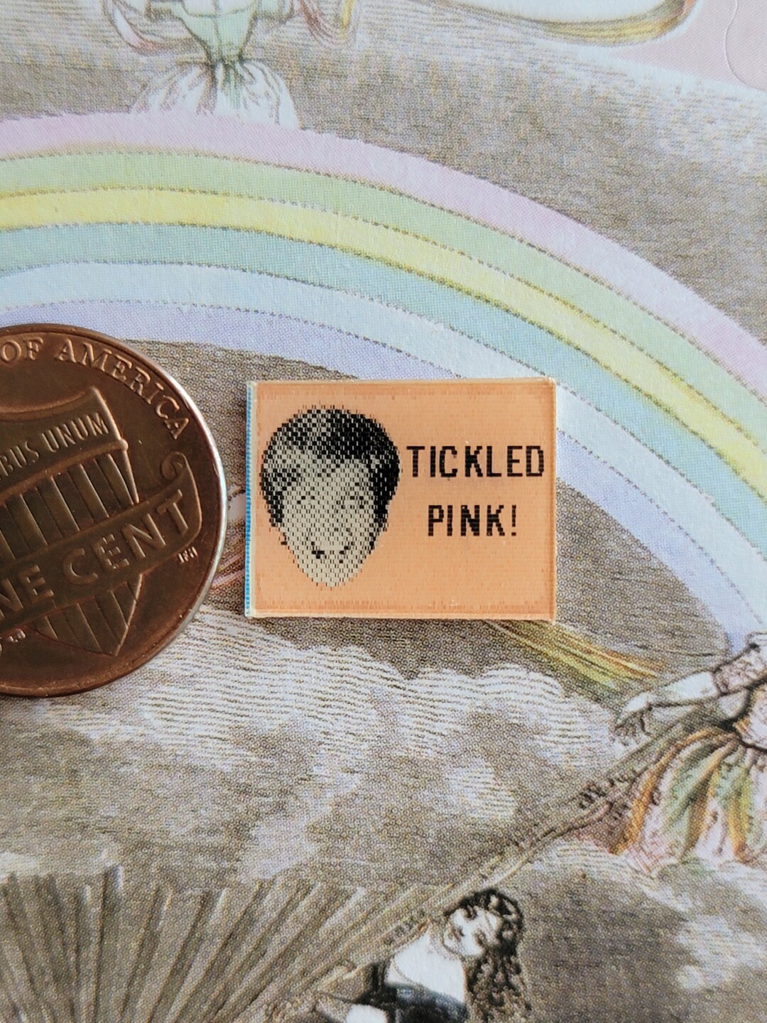 Vintage Lenticular Tiny Vari-vue Tickled Pink! Mini Flicker Winky ...