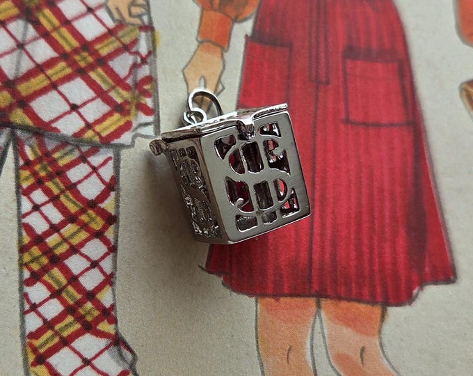 Vintage Mad Money Cage Crate Charm Hinged Case Pin Money Box Openwork ...
