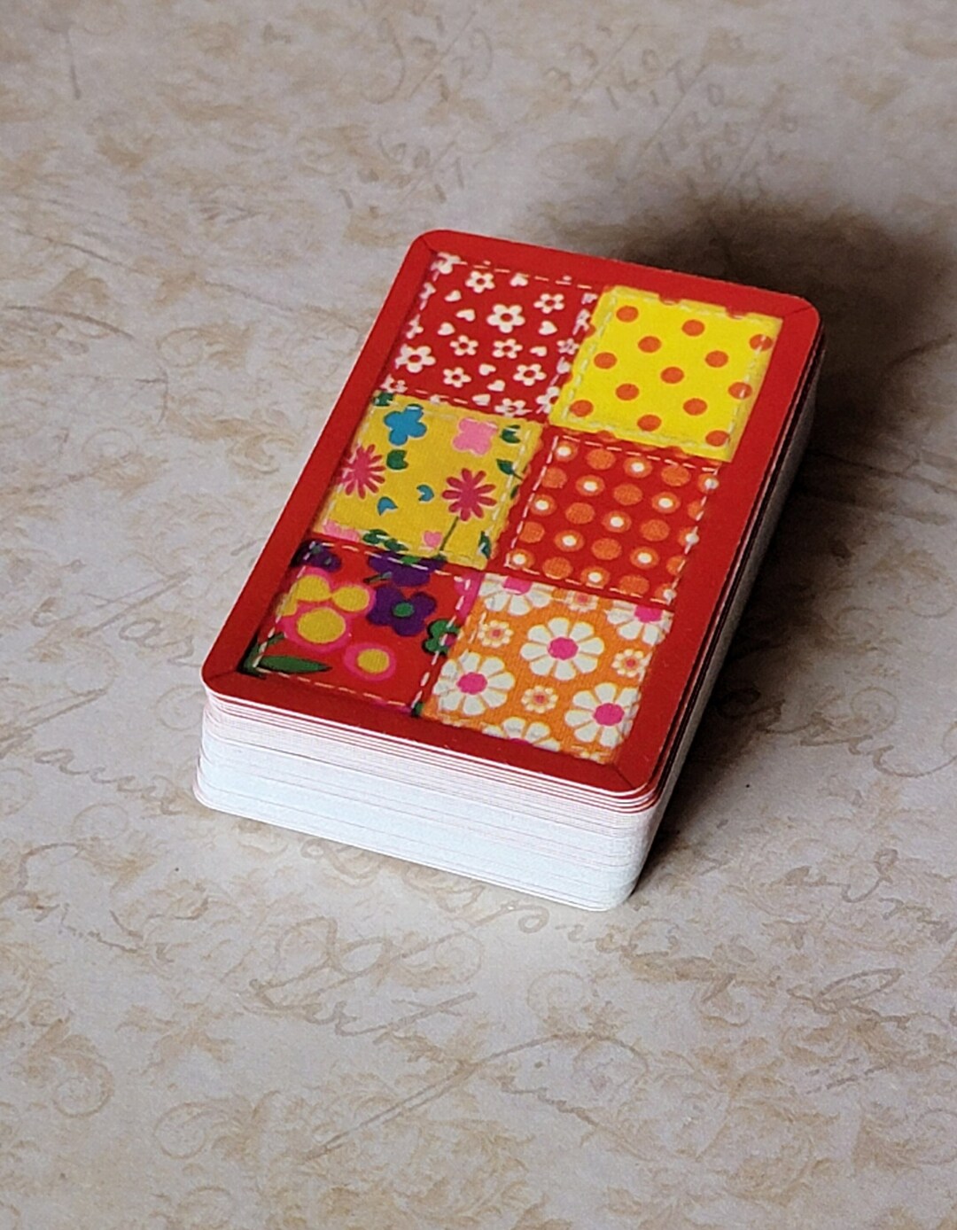 Vintage Mini Patchwork Playing Cards Hallmark Mini Deck Open - Etsy