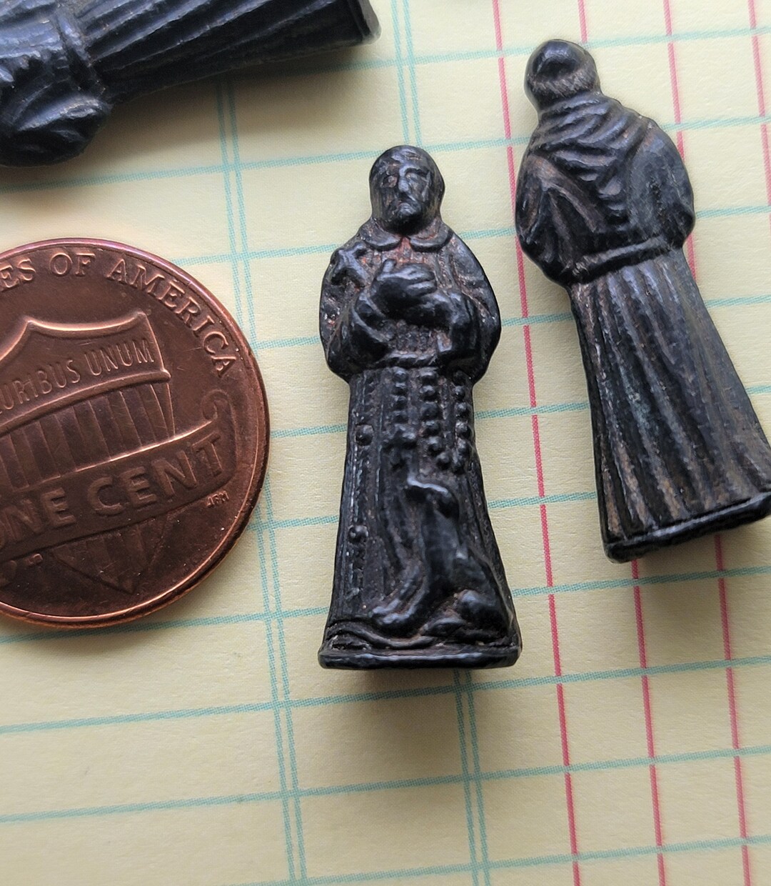 One Vintage Saint Francis Pocket Saint (1pc) Miniature Statuette Heavy ...